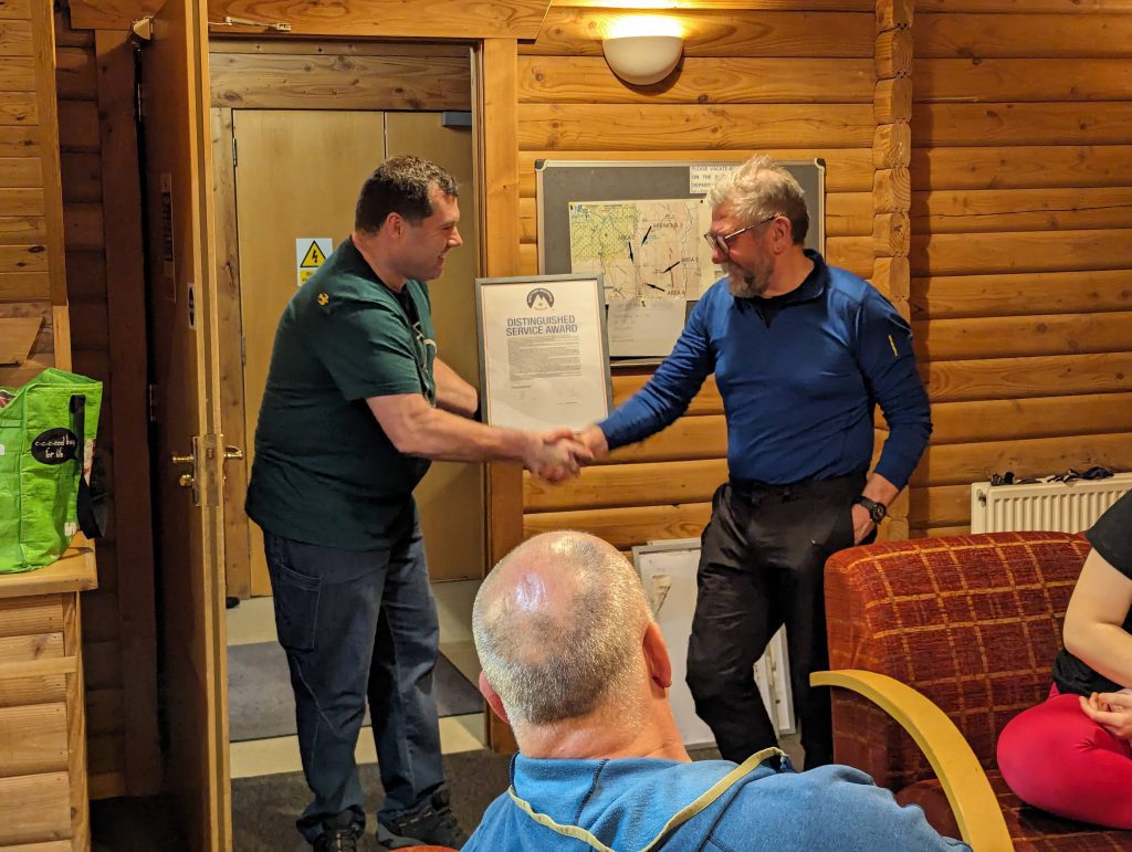 Distinguished Service Award for Tom Gilchrist - Scottish Mountain Rescue